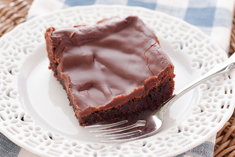 Fudge Iced Brownies – Bake My Day